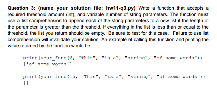 Solved Question 3: (name your solution file: hw11-23.py) | Chegg.com