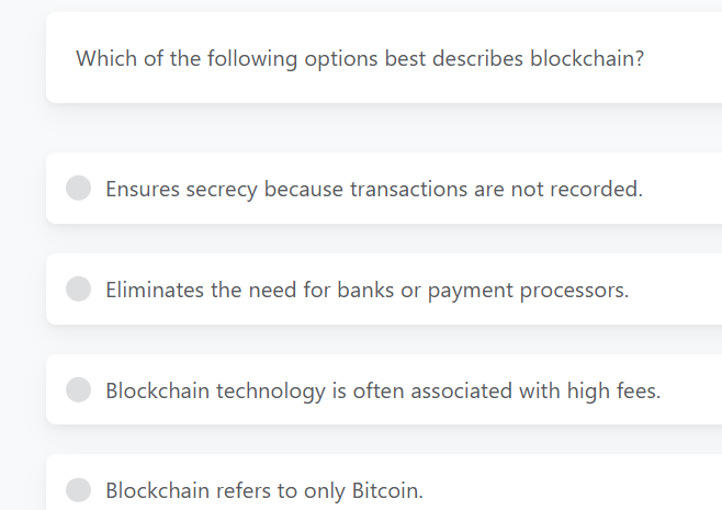Solved Which of the following options best describes | Chegg.com