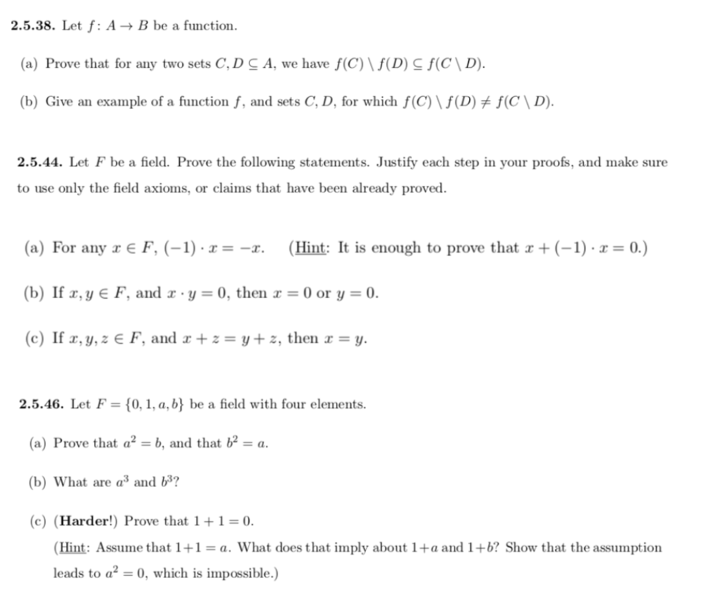 Solved 2.5.38. Let f: A-B be a function (a) Prove that for | Chegg.com