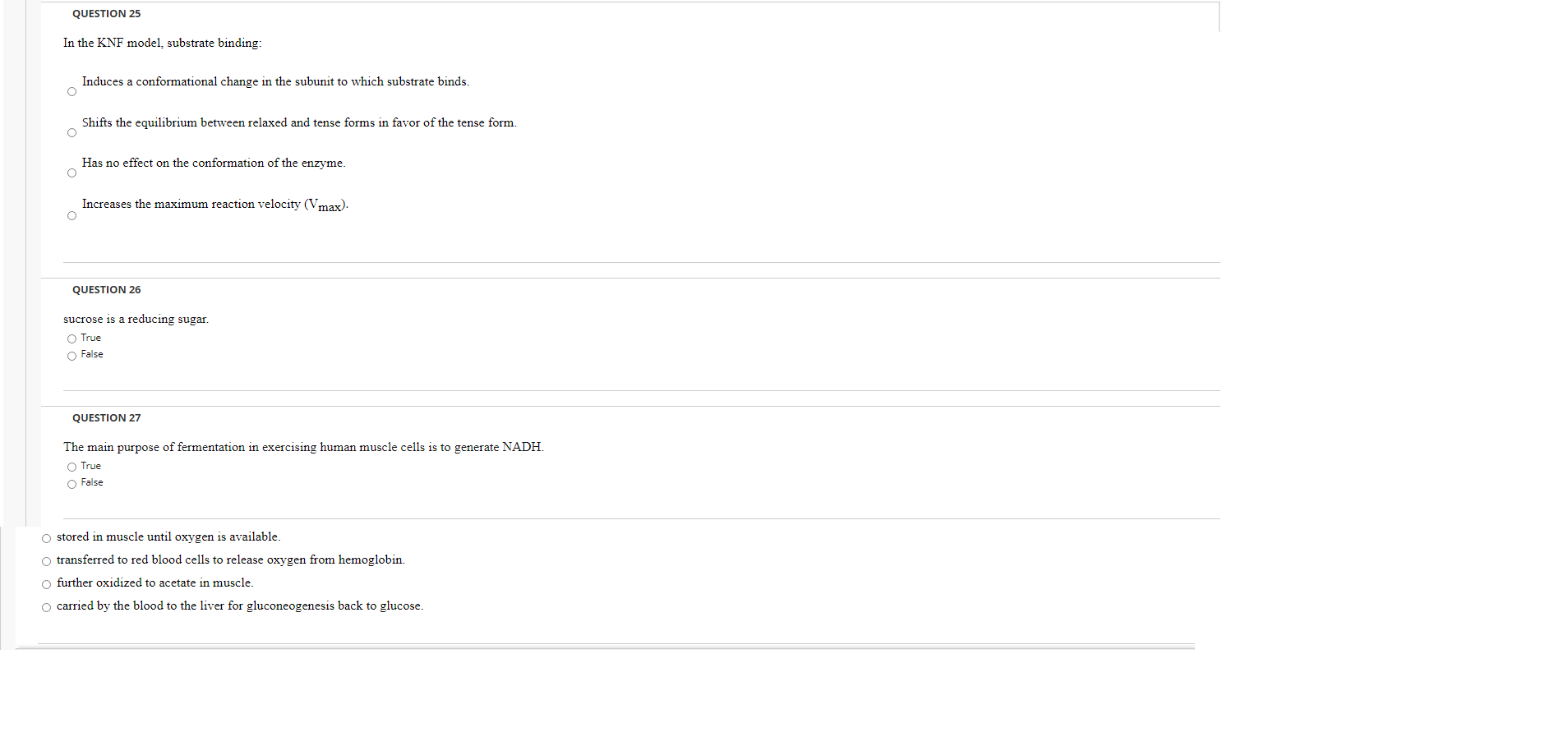Solved QUESTION 25 In the KNF model, substrate binding: | Chegg.com