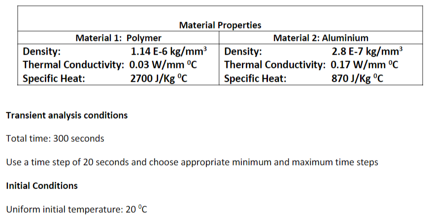 Solved Transient thermal analysis of the thermal fields of | Chegg.com