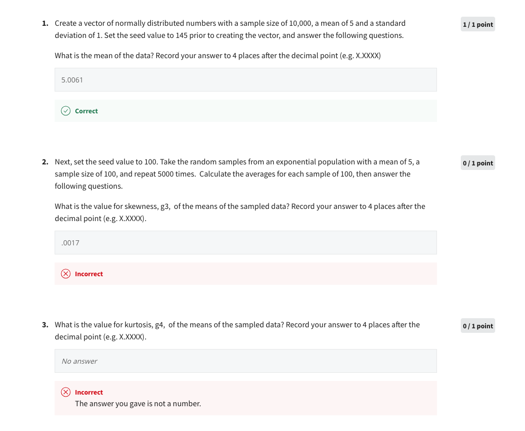 Solved 1. Create a vector of normally distributed numbers | Chegg.com