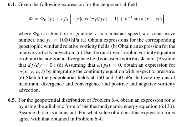 Solved 6.4. Given the following expression for the | Chegg.com