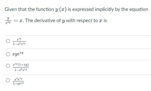 Solved Given that the function y(x) is expressed implicitly | Chegg.com