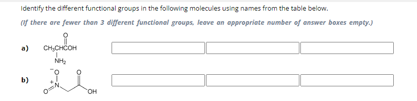 Solved Identify the different functional groups in the | Chegg.com