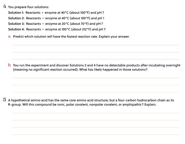 Solved 4 You prepare four solutions: Solution 1: Reactants + | Chegg.com