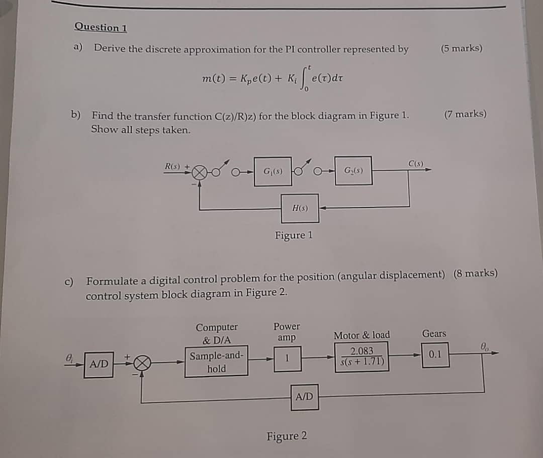 Solved Question 1a) ﻿Derive the discrete approximation for | Chegg.com