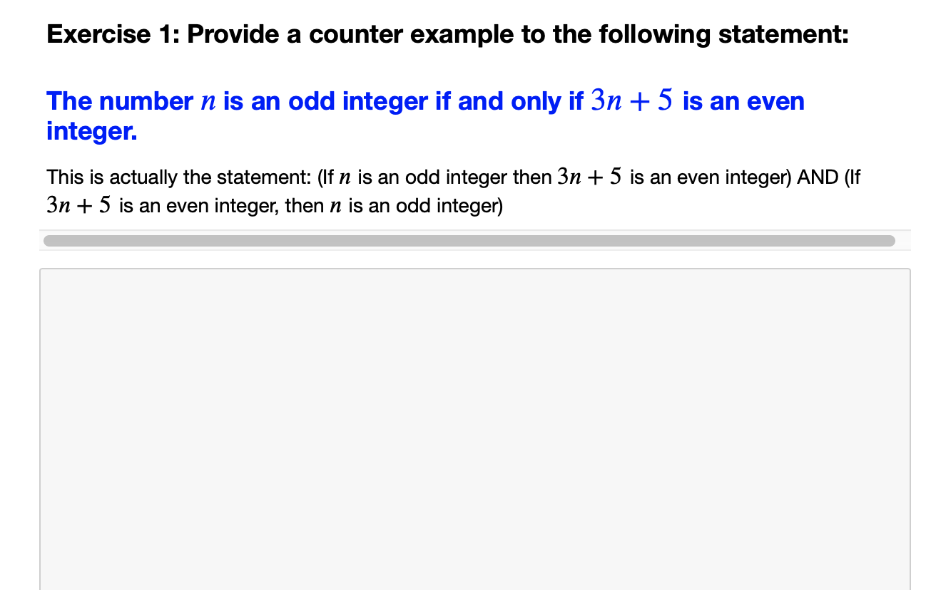 Solved Exercise 1: Provide a counter example to the | Chegg.com