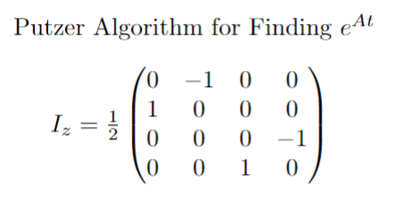Solved Putzer Algorithm for Finding et 0 -1 0 0 1 0 0 0 I₂ = | Chegg.com