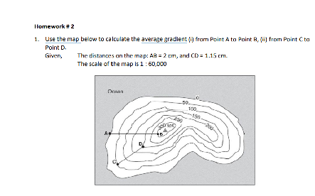 Solved 1. Use the map below to calculate the average | Chegg.com