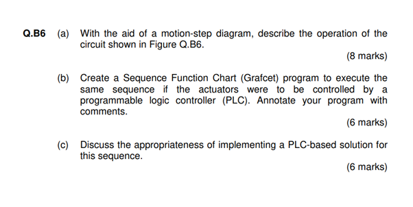 Q.B6 (a) With the aid of a motion-step diagram, | Chegg.com