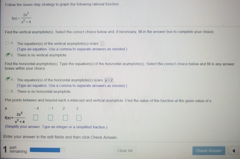 Solved Follow the seven step strategy to graph the following | Chegg.com