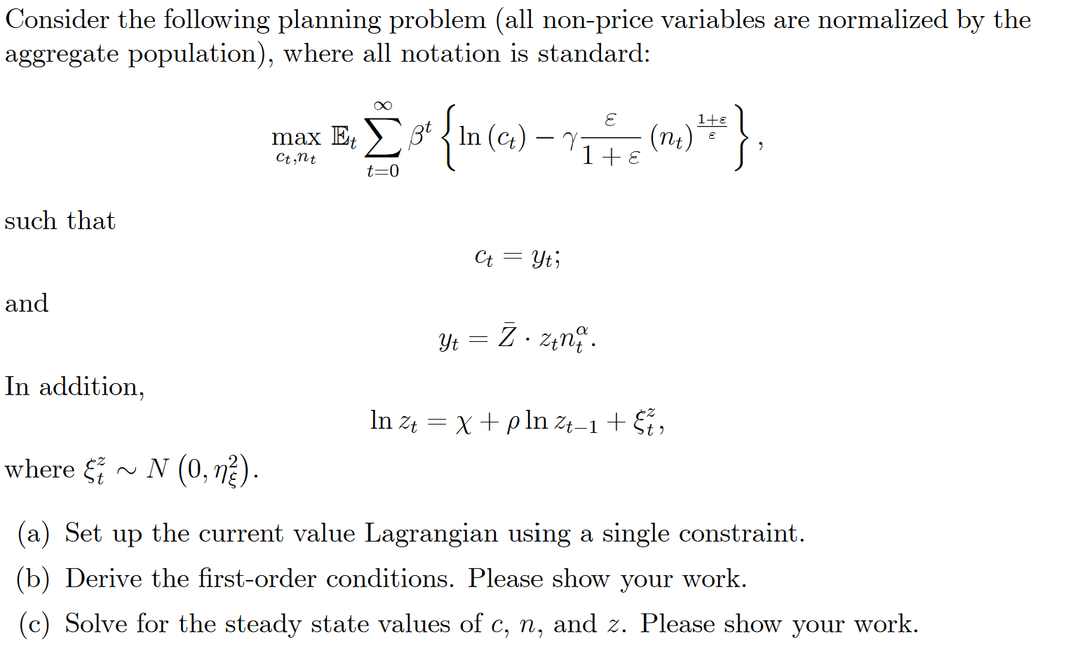 Solved Consider the following planning problem (all | Chegg.com