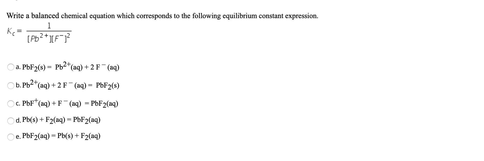 Solved Write A Balanced Chemical Equation Which Corresponds Chegg