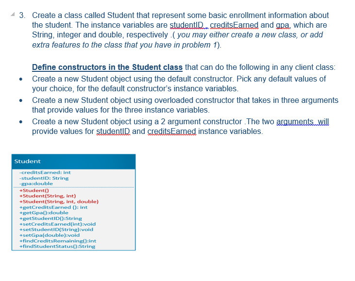Solved 4. (JAVA) Continuing along problem 3 (please see | Chegg.com