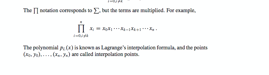 Solved Implement Lagrange's interpolation formula Imagine we | Chegg.com