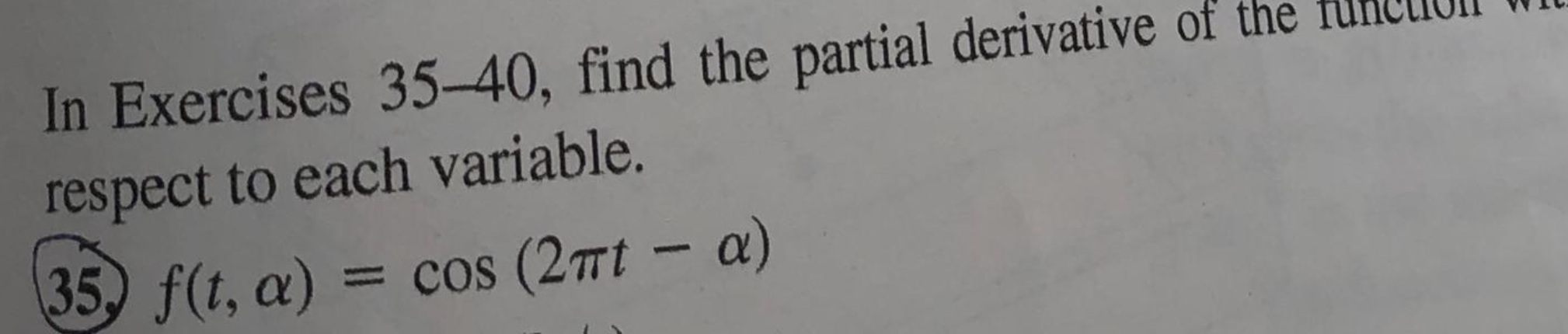 Solved In Exercises 35-40, find the partial derivative of | Chegg.com