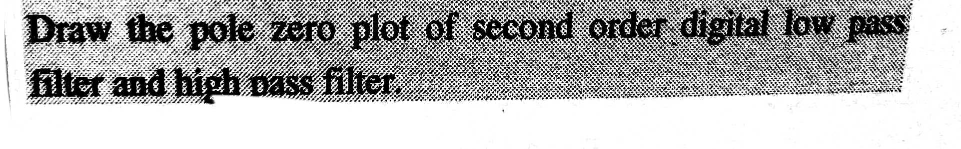 Solved Draw the pole nep plot of second order digial low | Chegg.com