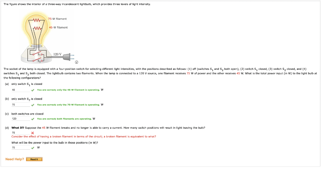 Solved The socket of the lamp is equipped with a | Chegg.com