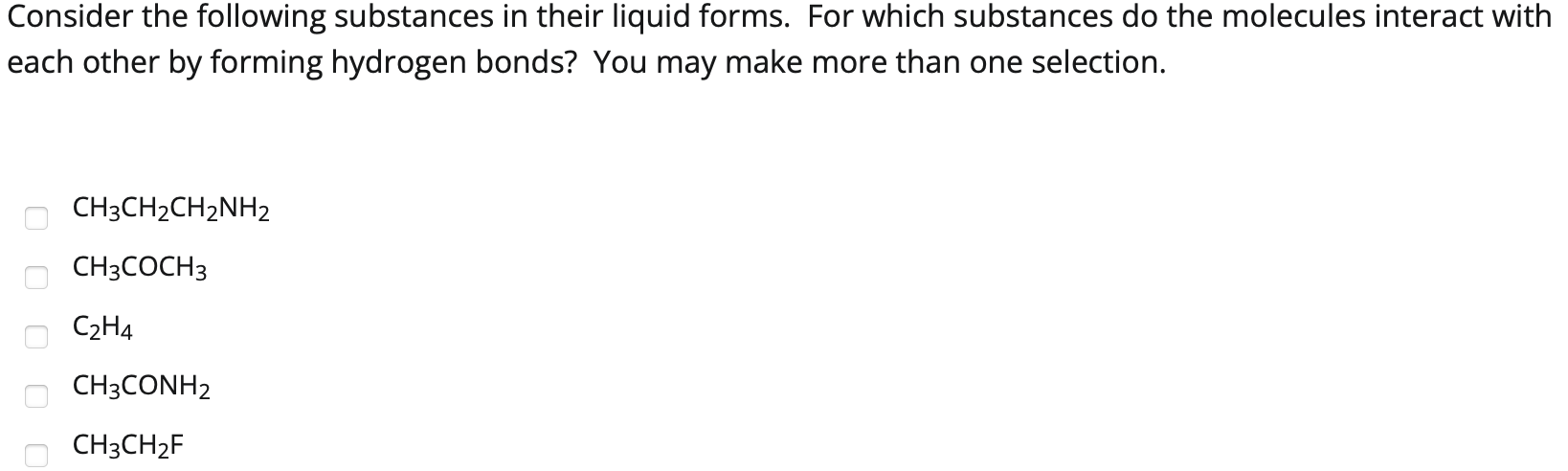 Solved 1. 2. Which of the following substances has the | Chegg.com
