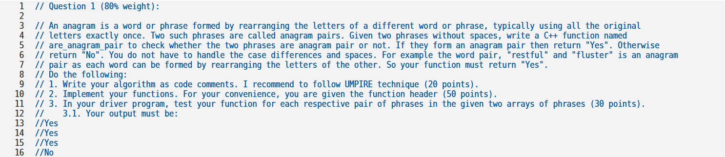 Solved This is my anagram_pair.cpp #include | Chegg.com