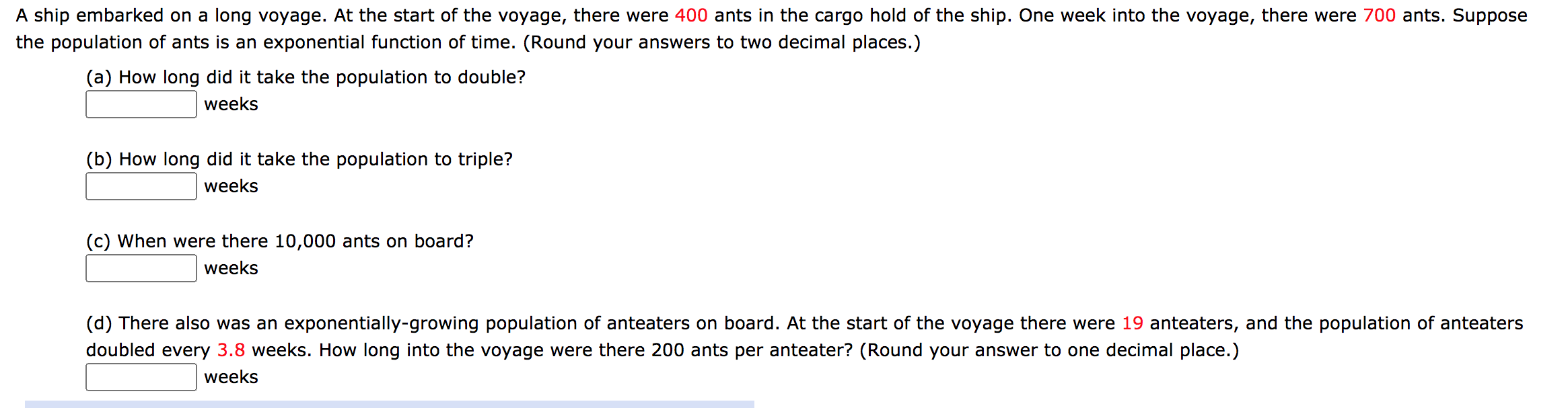Solved A ship embarked on a long voyage. At the start of the | Chegg.com