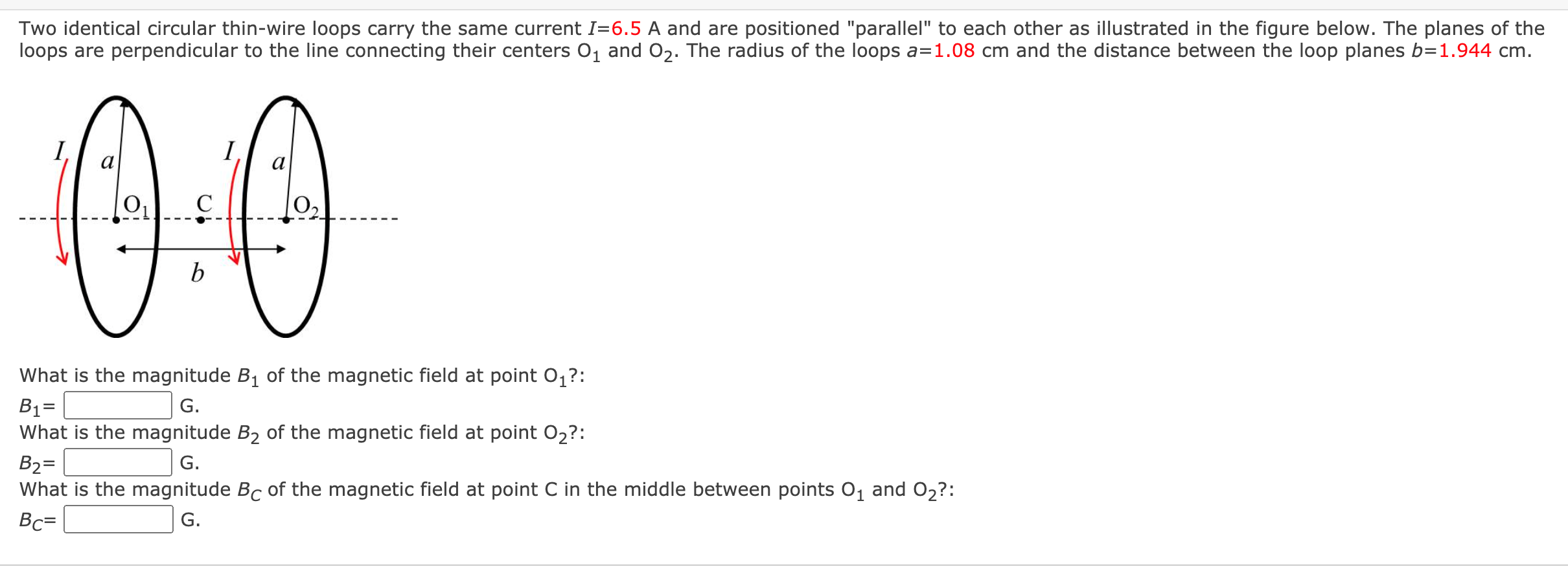 Solved Two identical circular thin-wire loops carry the same | Chegg.com
