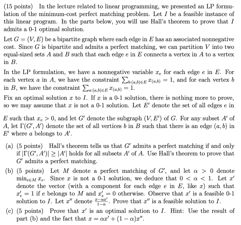 Solved (15 points) In the lecture related to linear | Chegg.com