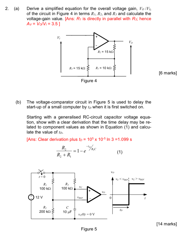 Solved 2. (a) Derive a simplified equation for the overall | Chegg.com