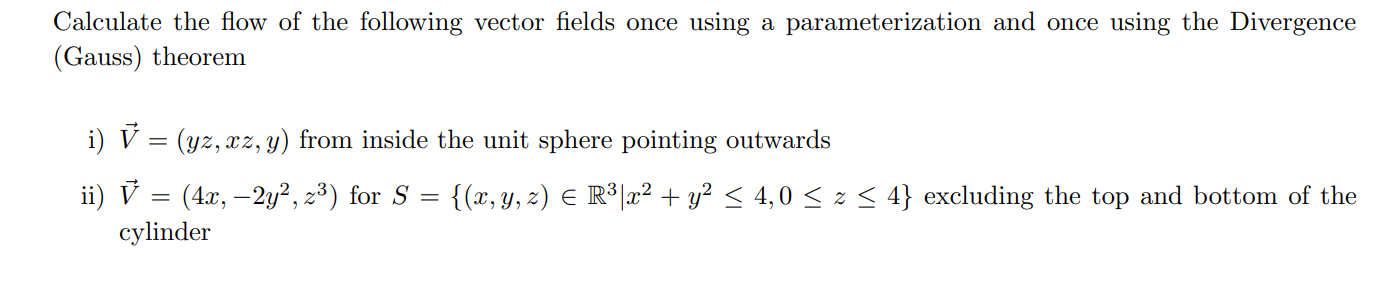 Solved Calculate the flow of the following vector fields | Chegg.com