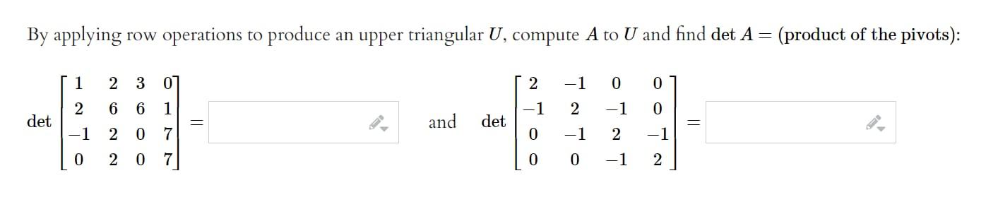 Solved By applying row operations to produce an upper | Chegg.com