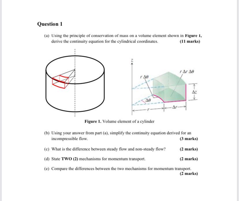 Solved Question 1 (a) Using the principle of conservation of | Chegg.com