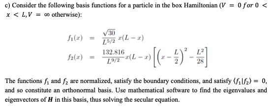 Ii Linear Variational Method In An Orthonormal Basis