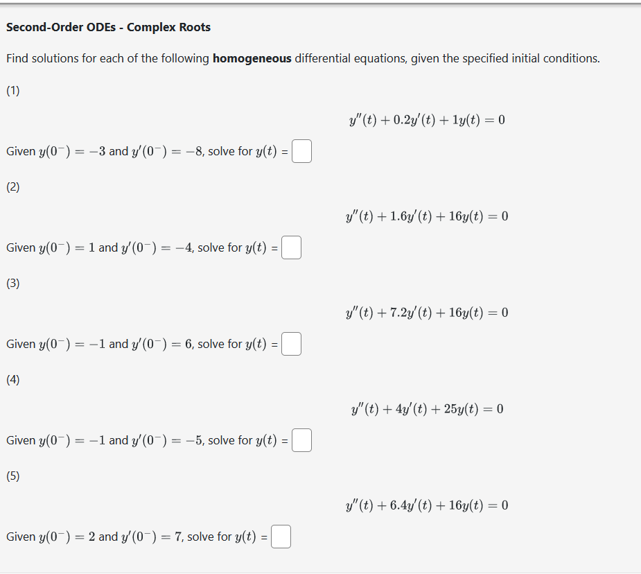 Solved Urgent Help Differential Equations - Please answer in | Chegg.com