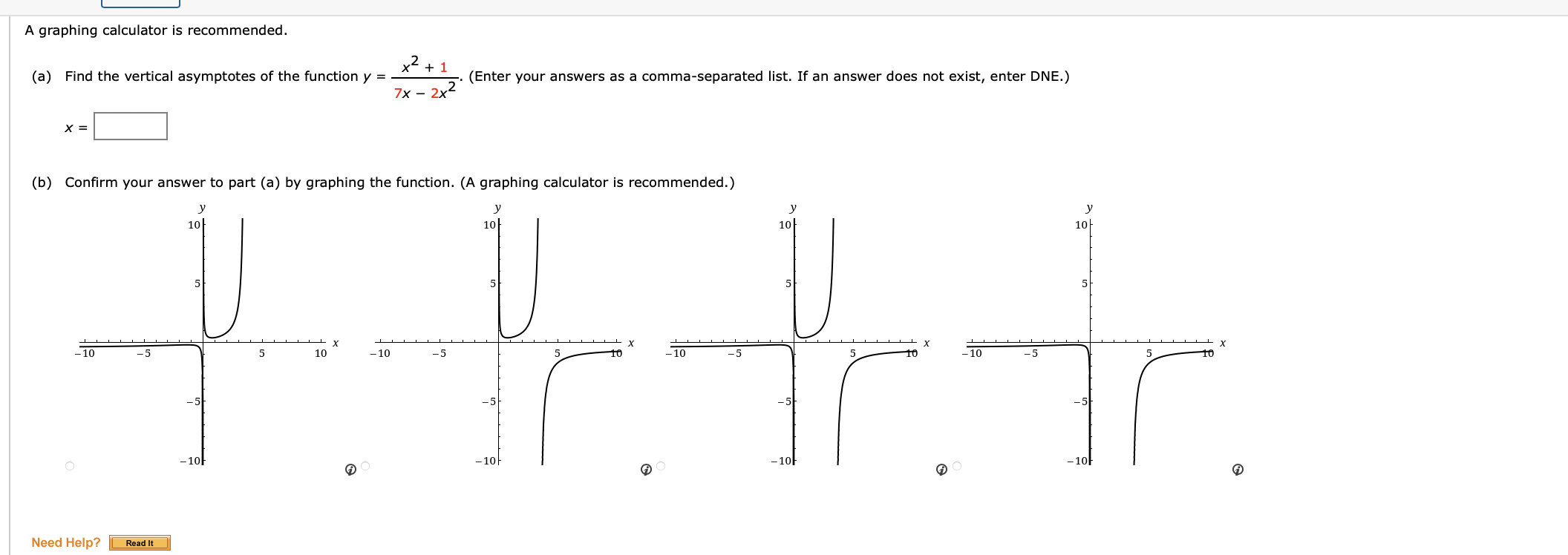 Solved (a) Find the vertical asymptotes of the function | Chegg.com