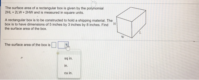Surface Area Of A Rectangular Box