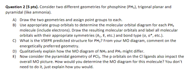Solved Question 2 (5 pts). Consider two different geometries | Chegg.com
