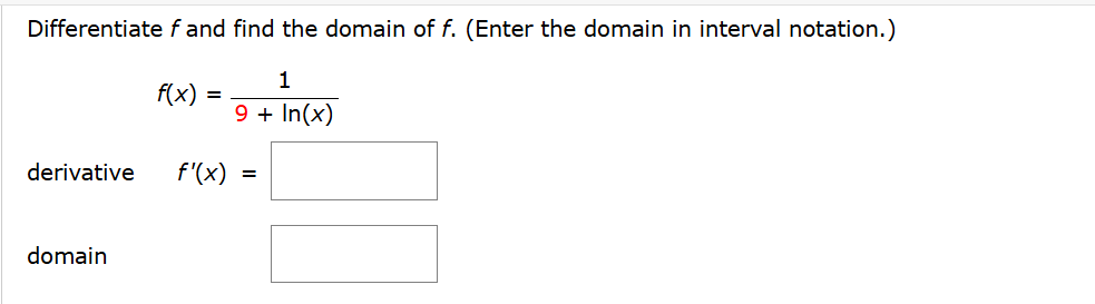 Solved Differentiate f ﻿and find the domain of f. (Enter | Chegg.com