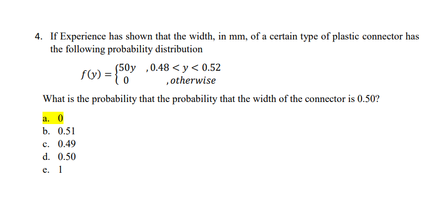 Solved 4. If Experience has shown that the width, in mm, of | Chegg.com