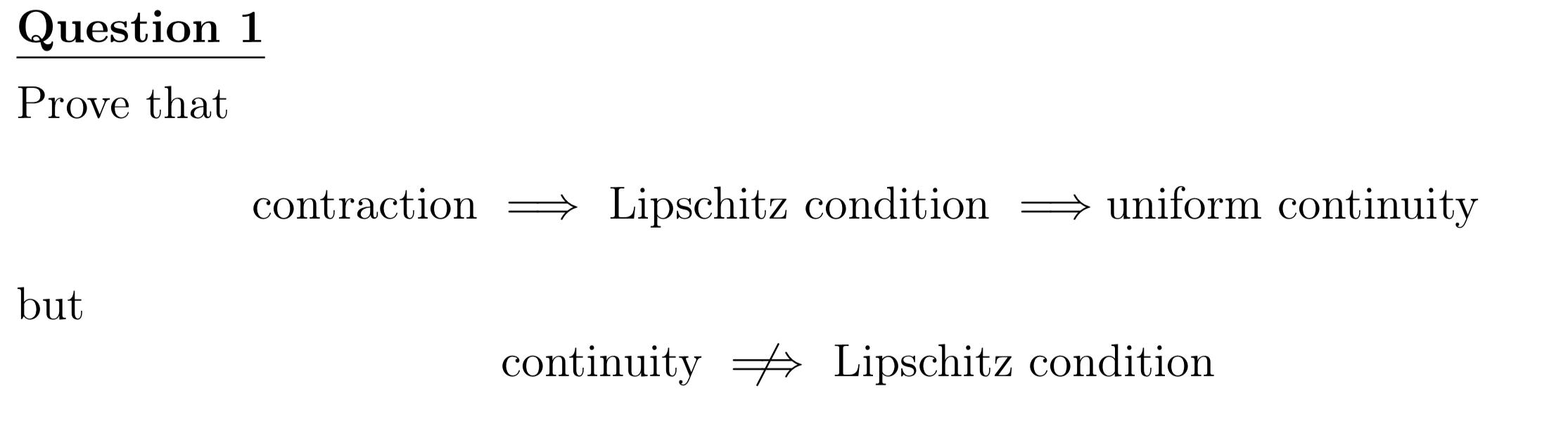 Solved Prove that contraction Lipschitz condition | Chegg.com