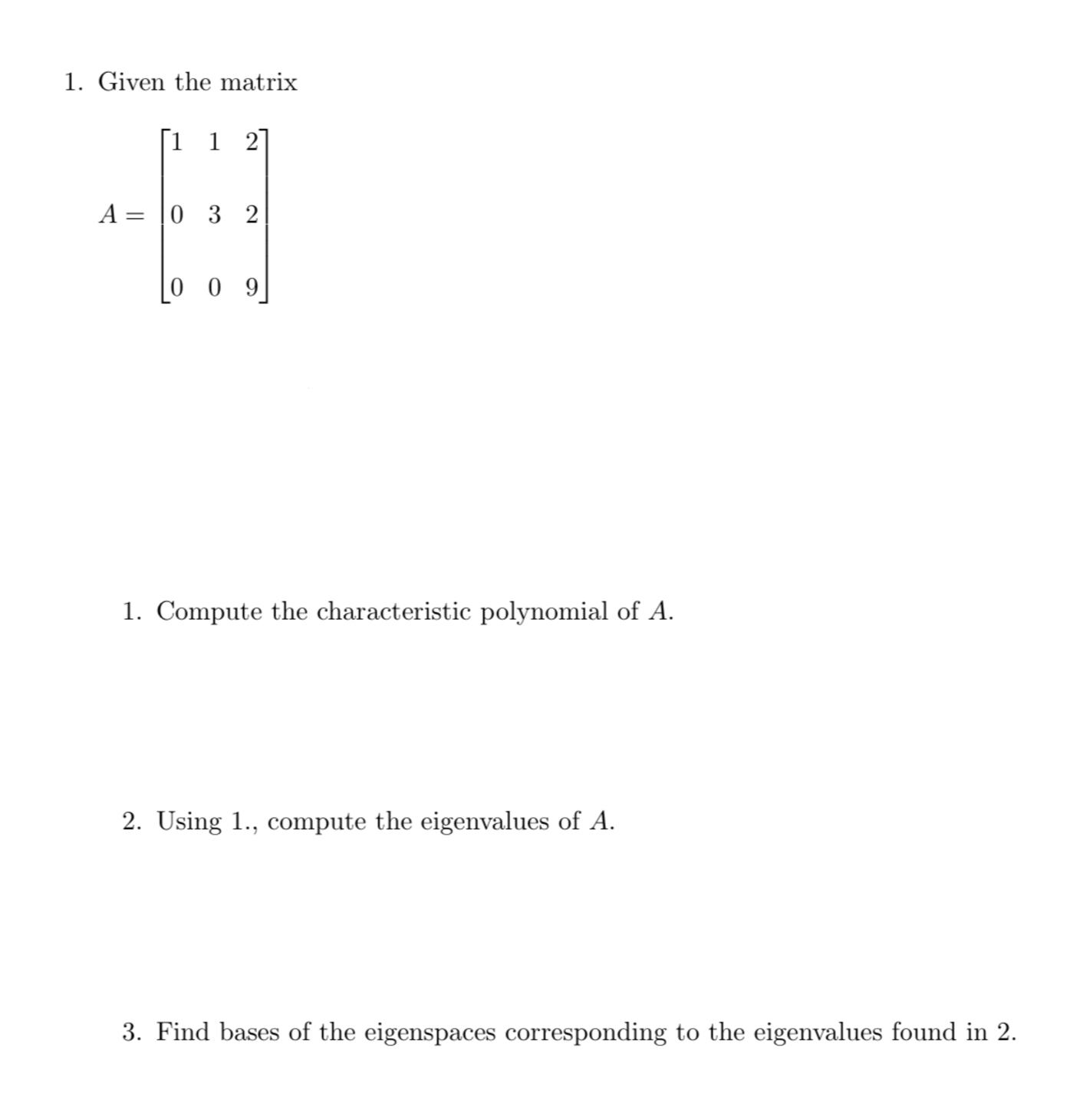 Solved Linear Algebraplease Solve The Following Question 