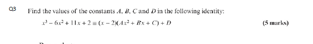 Solved Q3 Find The Values Of The Constants A B C And D In