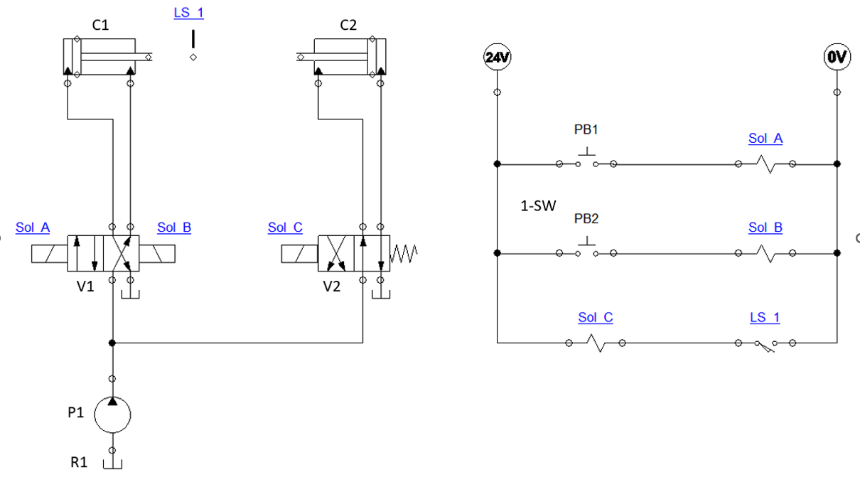 Solved Consider the electro-hydraulic circuit shown in | Chegg.com