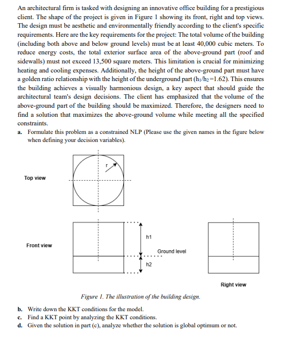 An architectural firm is tasked with designing an | Chegg.com