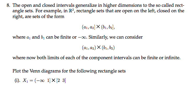 Solved 8. The open and closed intervals generalize in higher | Chegg.com