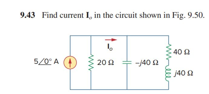 Solved 9.43 Find current I, in the circuit shown in Fig. | Chegg.com