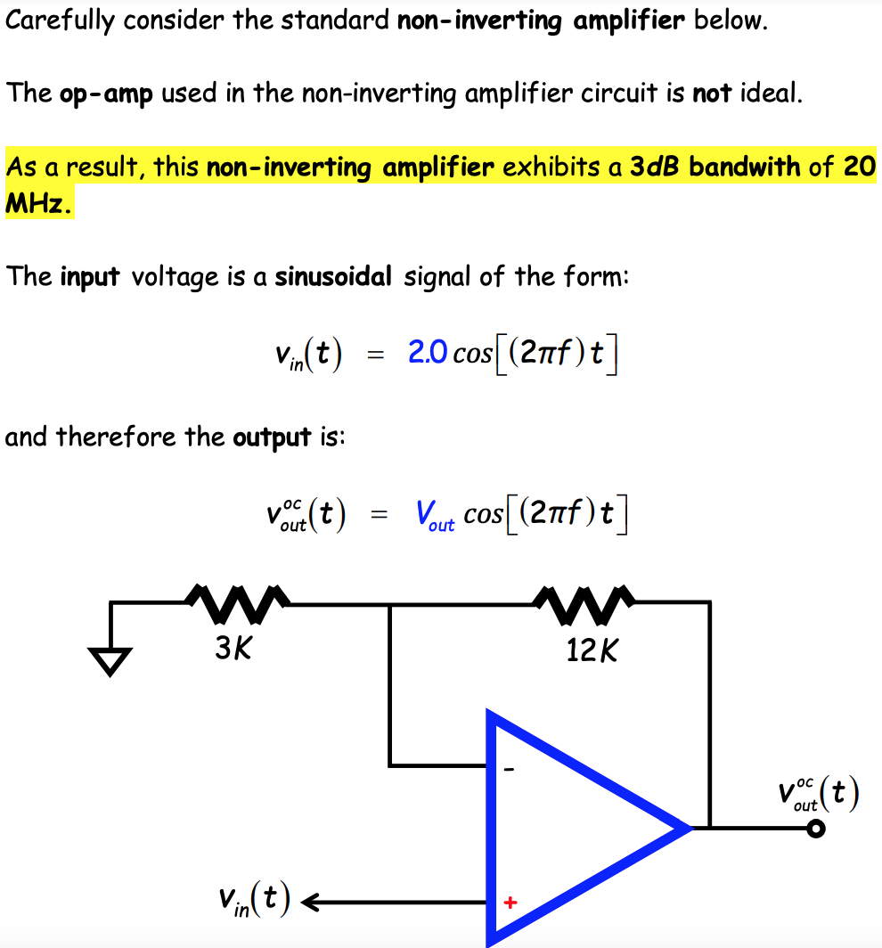 Solved Carefully consider the standard non-inverting | Chegg.com