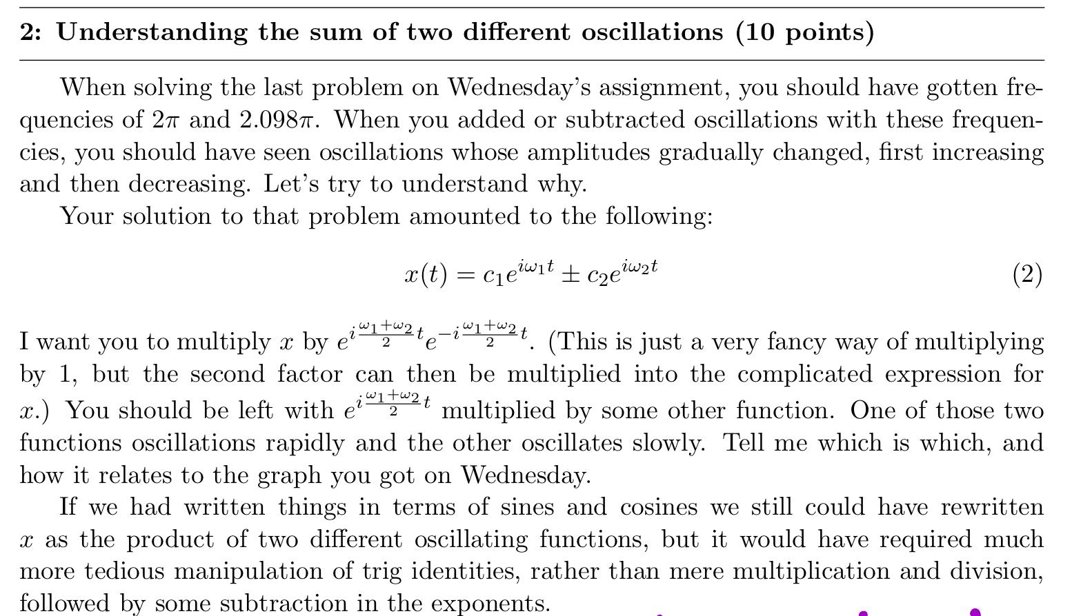 2: Understanding the sum of two different | Chegg.com