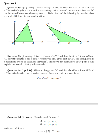 Algebra of Points in Space: 12 Points This section | Chegg.com