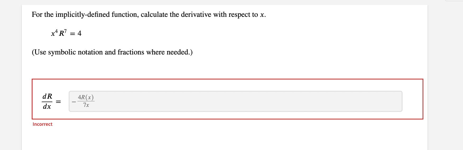 Solved For the implicitly-defined function, calculate the | Chegg.com